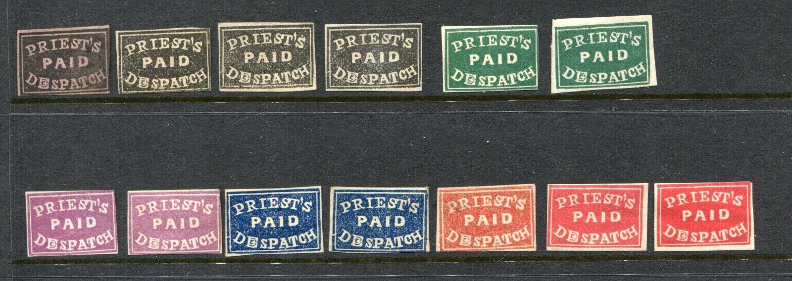 Priest's Despatch Lot of 13 Different Forgery D (Taylor) Stamps $78 ...