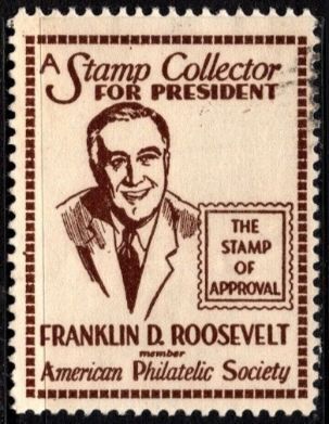 1932 US Poster Stamp Franklin D. Roosevelt Stamp Collector Member A.P.S ...