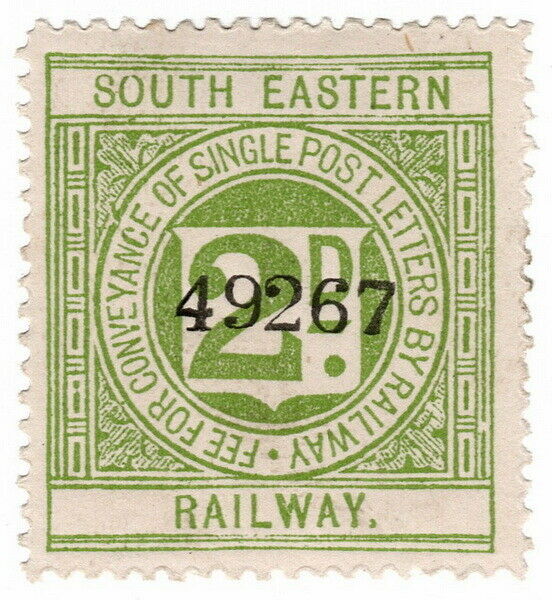(I.B) South Eastern Railway : Letter Stamp 2d | Great Britain, Stamp ...