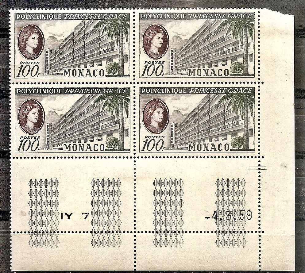 Monaco 434 MNH 1959 Princess Grace Hospital P# Block | Europe - Monaco ...
