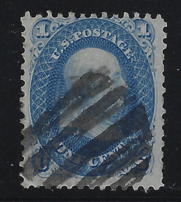 Scott # 63 Lot D611 1c Blue Franklin fancy cancel Used | United States ...
