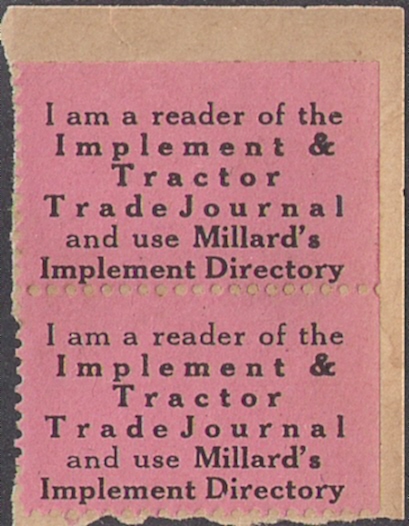 INDUSTRY STAMP: Implement Journal Millards Directory pair, Royalty ...