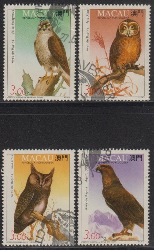Macau 1992 Birds of Prey Stamps Set of 4 Good Used | Asia - China ...
