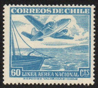 Chile Sc #C137 Mint Hinged | Central & South America - Chile, Air Mail ...