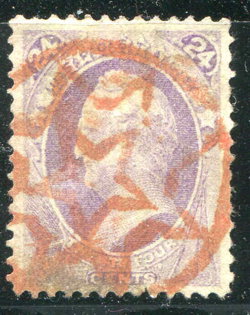 US Stamps #153 Used Red New York Foreign Mail Double Star In Circle ...