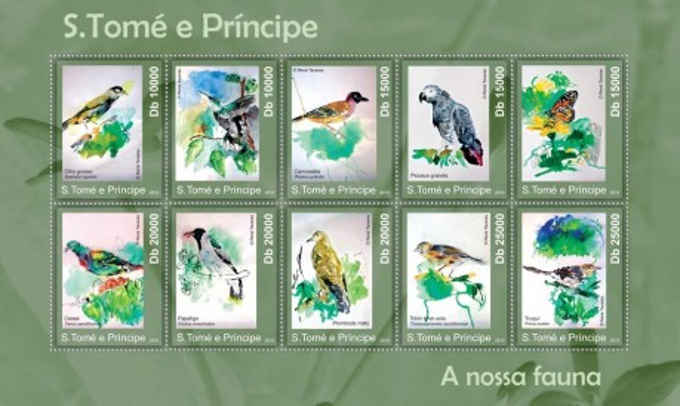 St Thomas - Birds / Butterflies 10 Stamp Sheet ST10602a | Worldwide ...