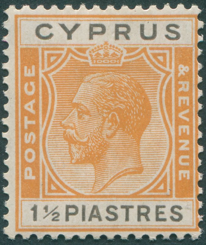Cyprus 1924 1½pi orange & black SG107 unused | Europe - Cyprus, Stamp ...