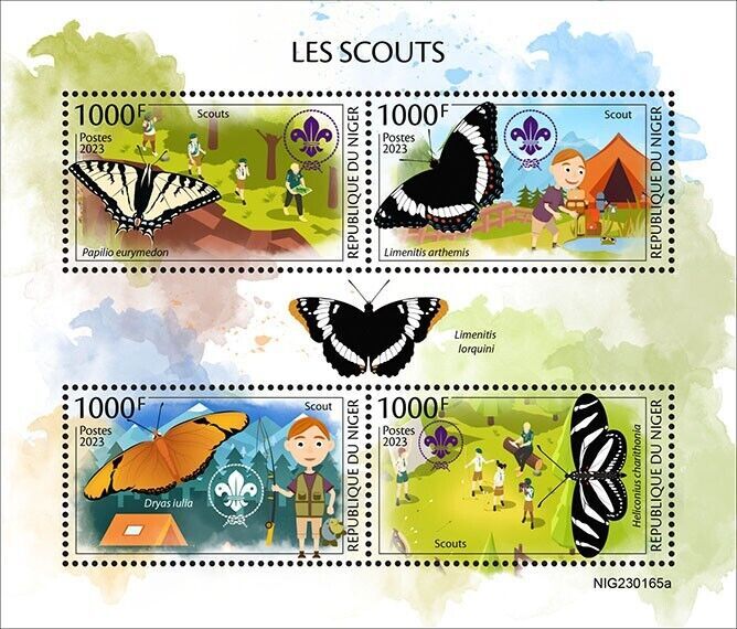 2023/11 - NIGER - SCOUT 4V complet set MNH ** | Africa - Niger, Stamp ...