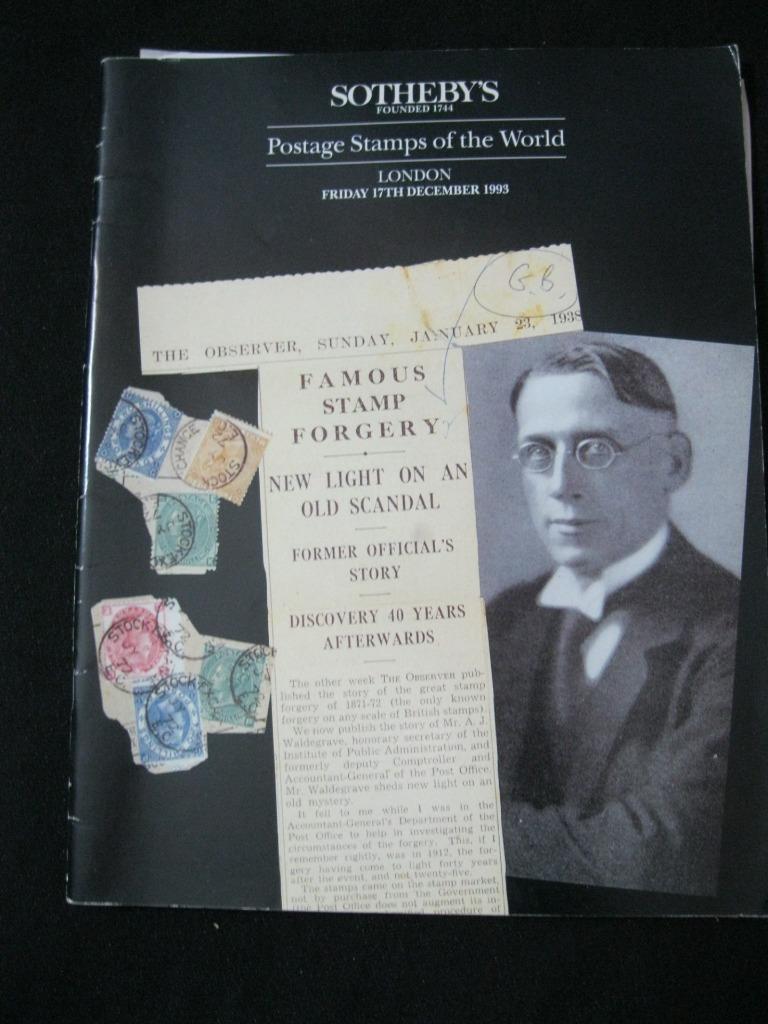 Sotheby Auction Catalogue 1993 Stamps of the World With Stock Exchange ...