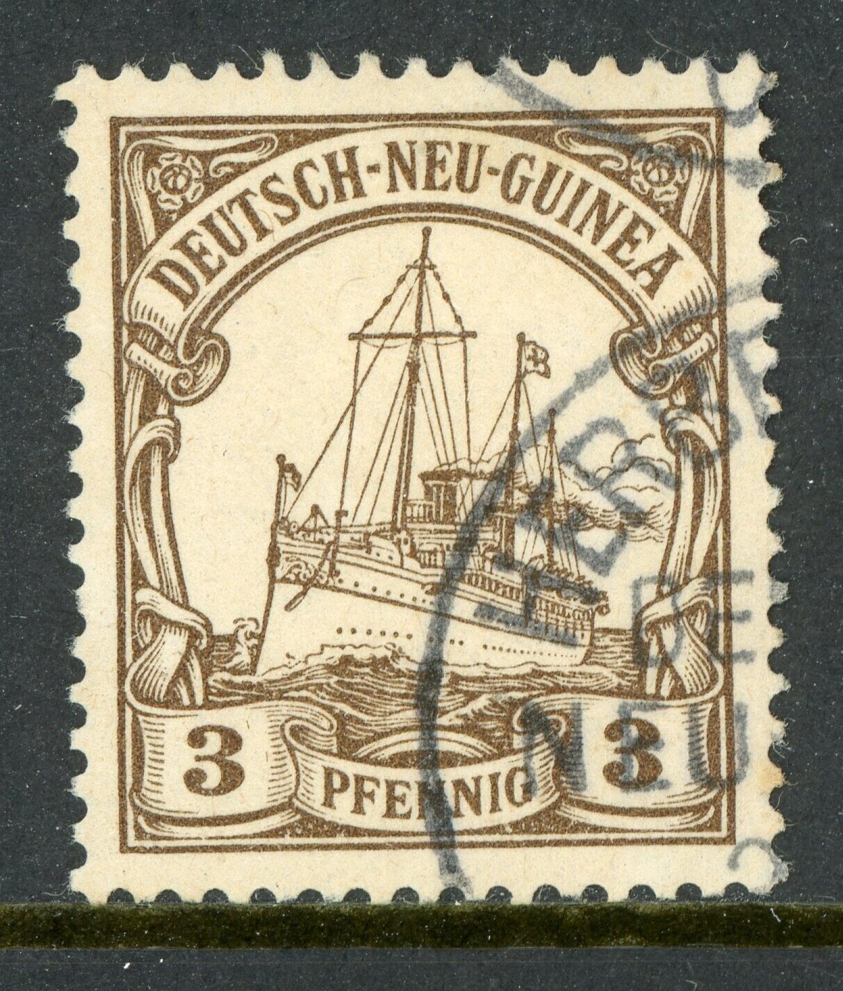 Germany 1901 New Guinea 3pf Brown Yacht Scott # 7 VFU X271 | Europe ...
