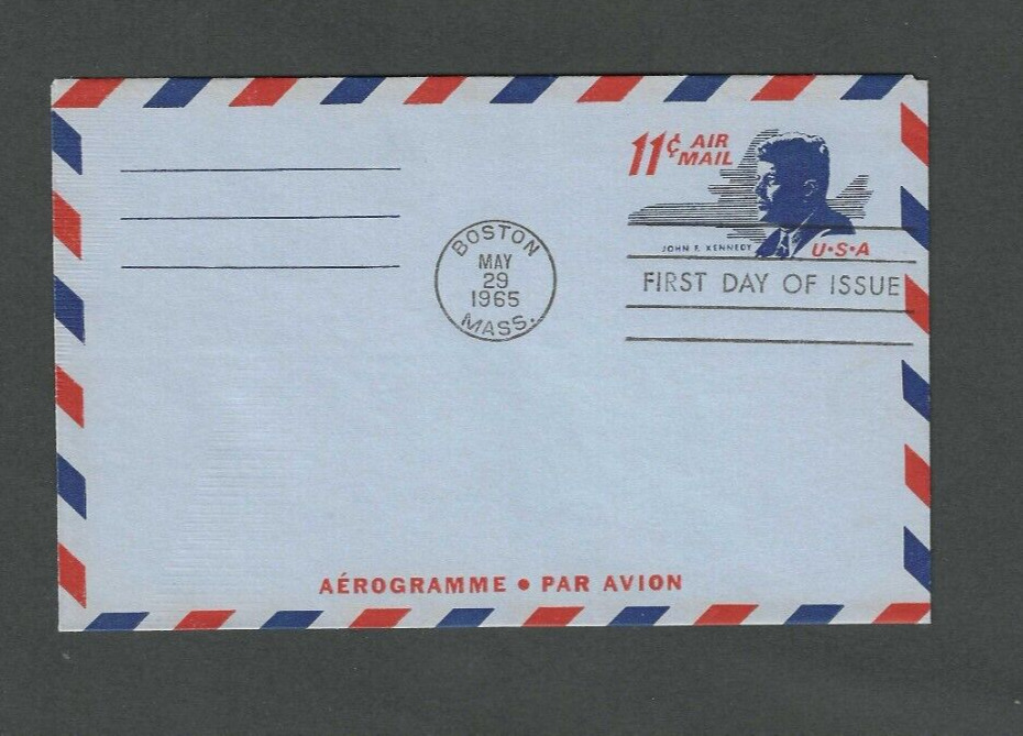 UC38 John F Kennedy 11c Aerogramme FDC | United States, Postal ...