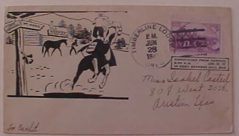 US Pictorial Pony Express AD 1942 Timberline Lodge | United States ...