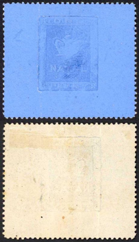Natal 1d Blue Revenue (stamp coming out of paper) | Africa - South ...