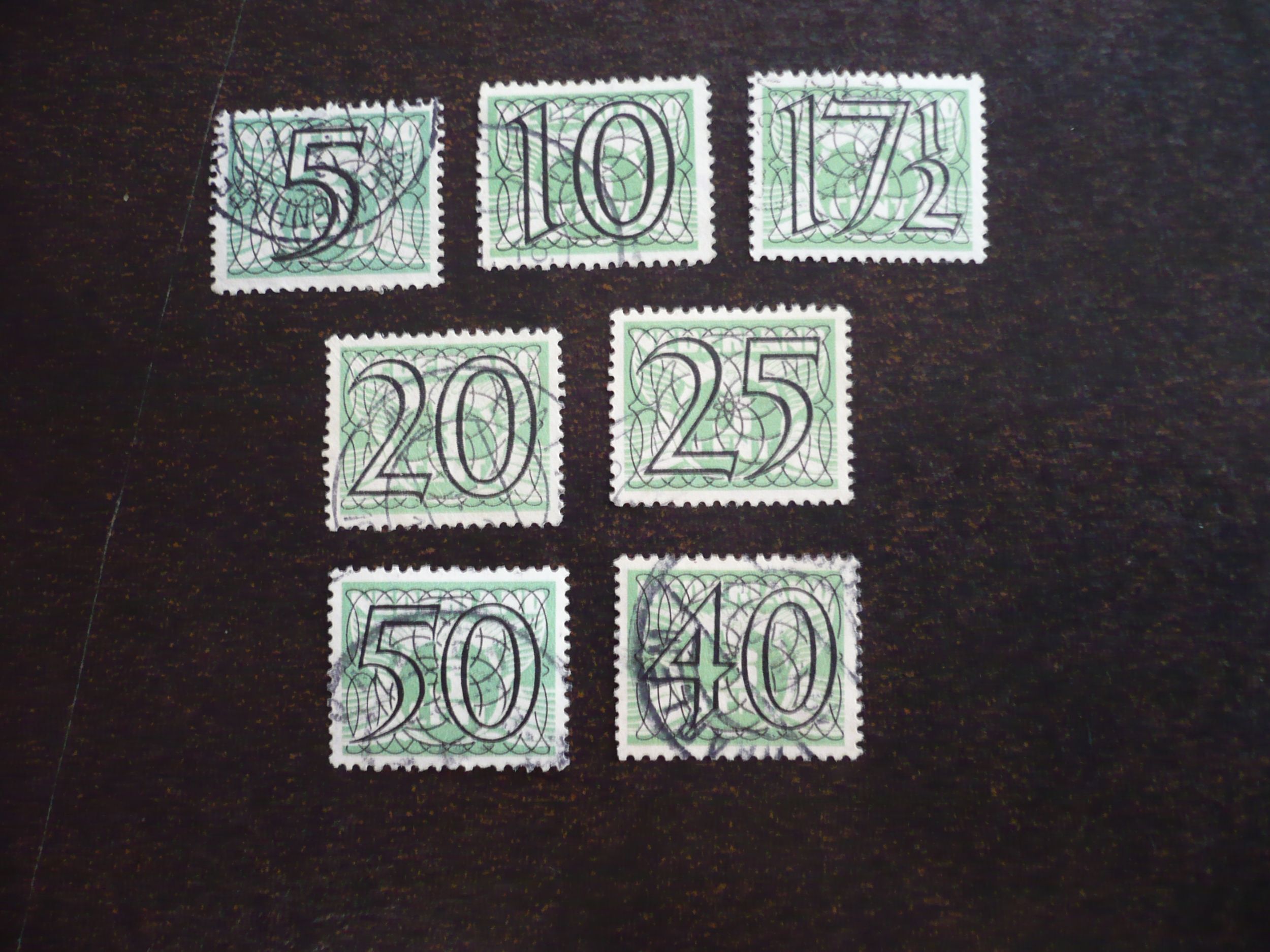 Stamps - Netherlands-Scott#227,229,231,232,234,236,237-Used Part Set of ...