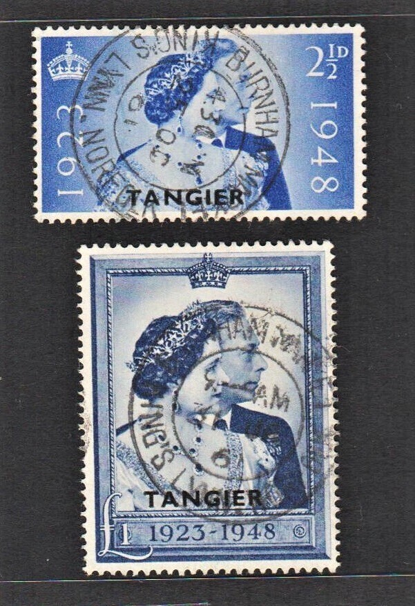 British Tangier 1948 Silver Wedding (2v Cpt) Used, CV$30 | Africa ...