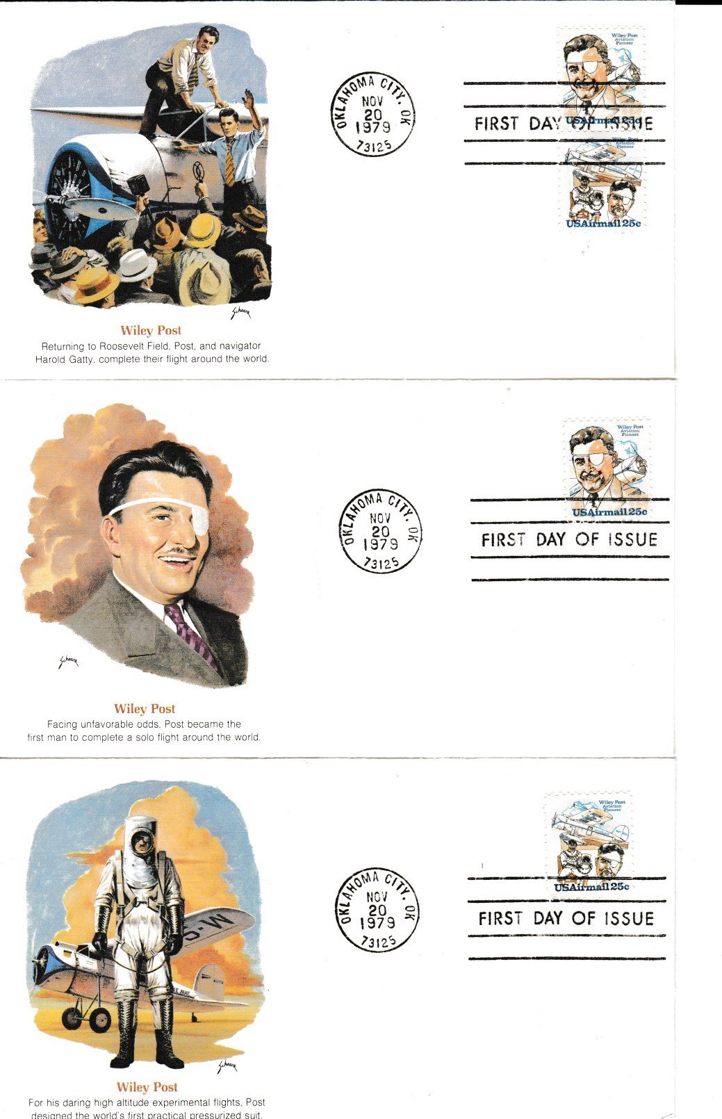 United States # C95-96, C96a, Wiley Post - Aviator, Fleetwood First Day ...