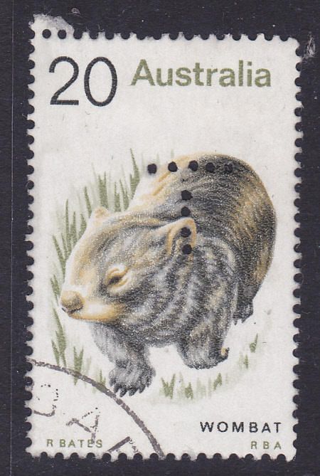 Australia -1974 Animals "Wombat" Perforated with "T" - used | Australia ...