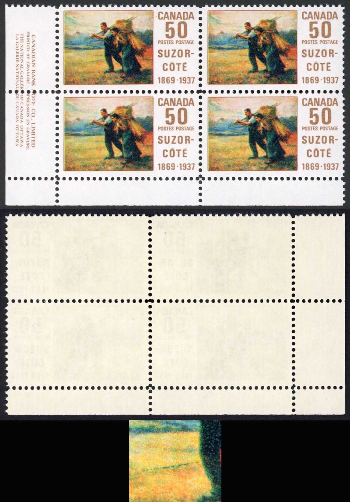 Canada Unitrade 492i 50c Line from knee in PB MNH Unitrade price 50 ...