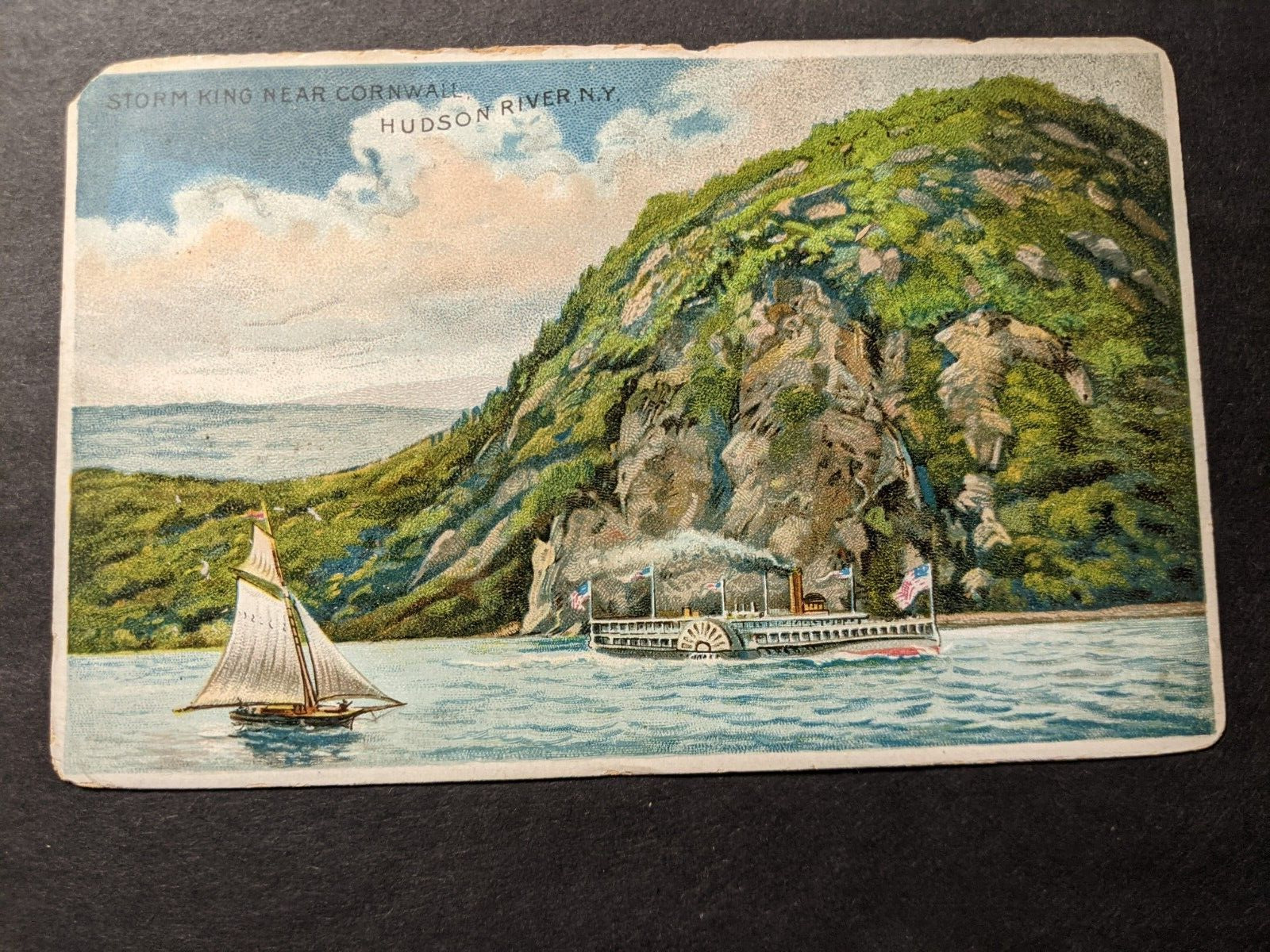 Steamer STORM KING Naval Postcard 1909 CORNWALL, HUDSON RIVER, NY ...