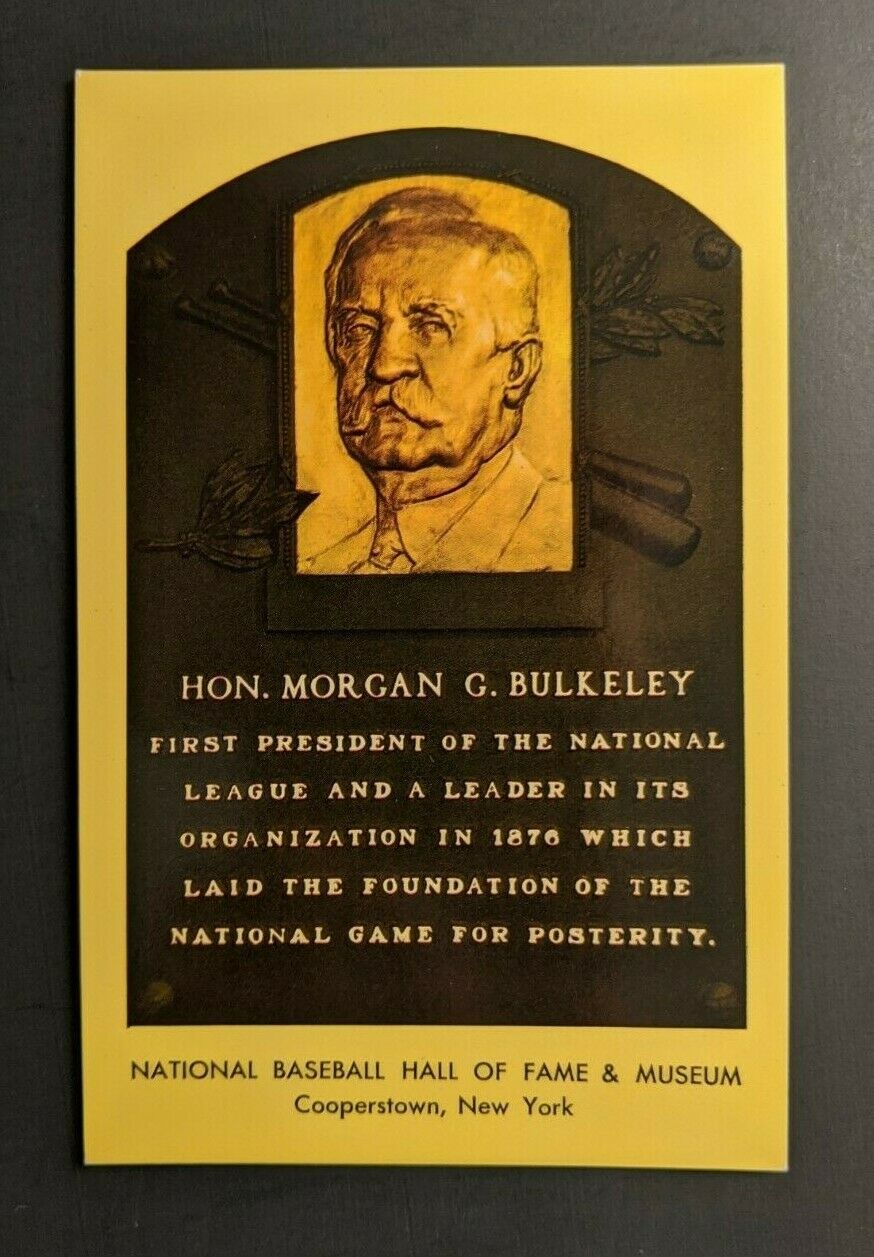 1969 Baseball Hall of Fame Plaque Hon Morgan G Bulkeley FDC Postcard ...
