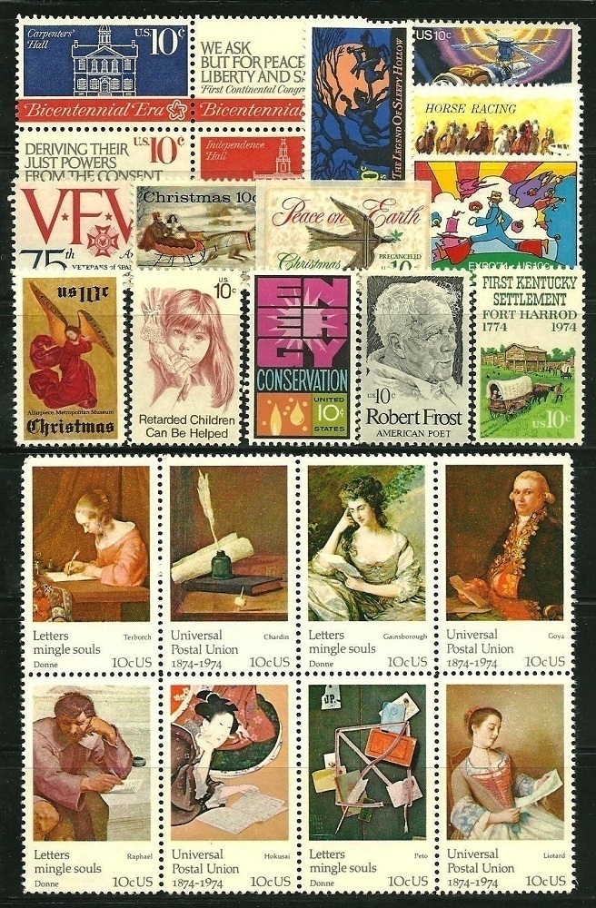 PCBstamps US 1974 Commemoratives Year Set, (1505-1506//1525-1552) (30 ...