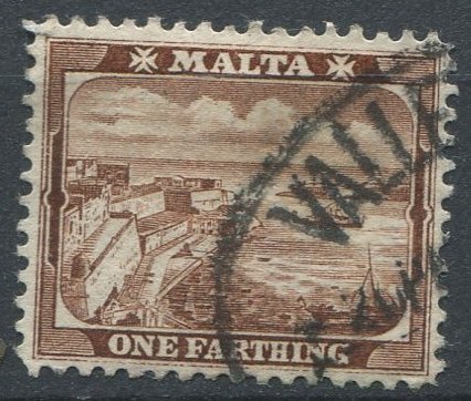 Malta Sc#28 Used, 1f red brn, Definitives 1904-1914: King Edward VII ...