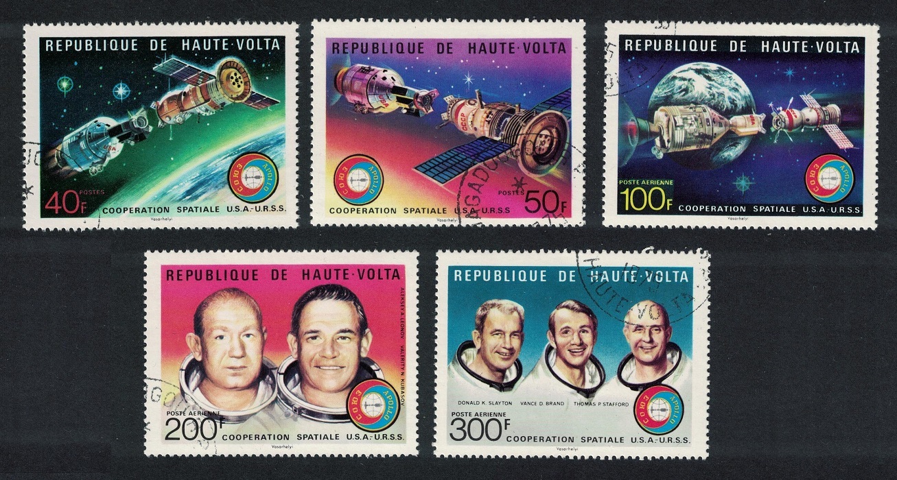 Upper Volta Soyuz-Apollo Space Flight 5v 6v 1976 CTO MI#581-585 ...