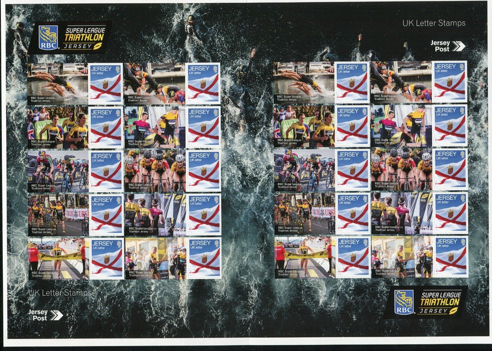 Jersey - Celebrating RBC Super League Triathlon Stamp Sheet UK Letter ...