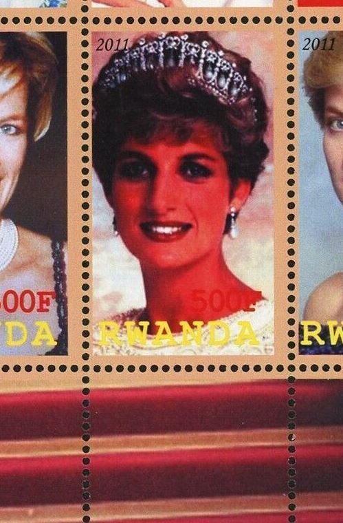 Diana Princess of Wales Historical Figure Souvenir Sheet of 6 Stamps ...