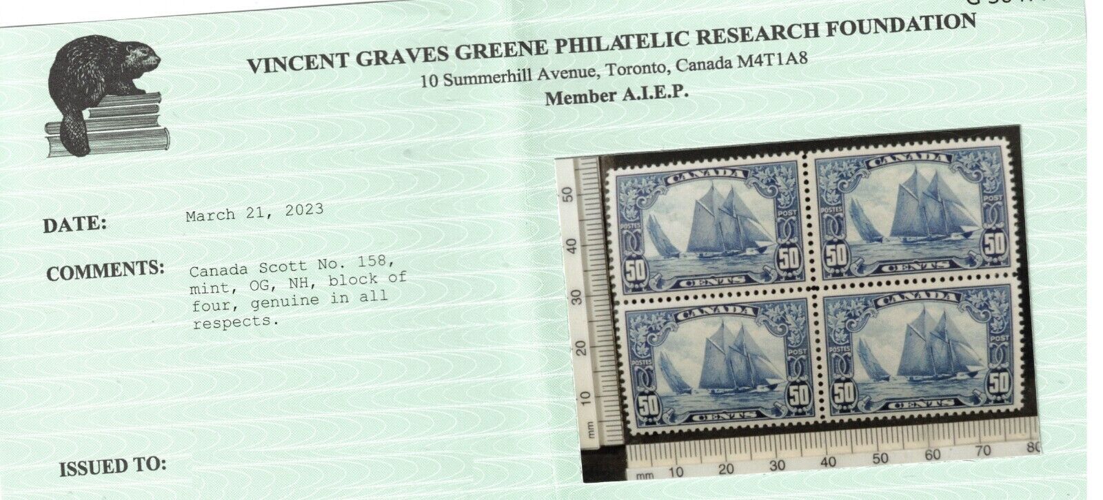 Canada #158 Extra Fine Never Hinged Block - A Rare Block Seldom Seen So ...