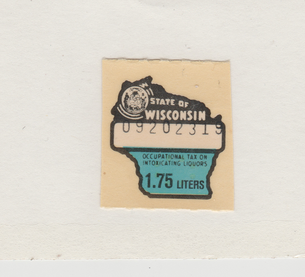 State of Wisconsin occupational tax on intoxicating liquor | United ...