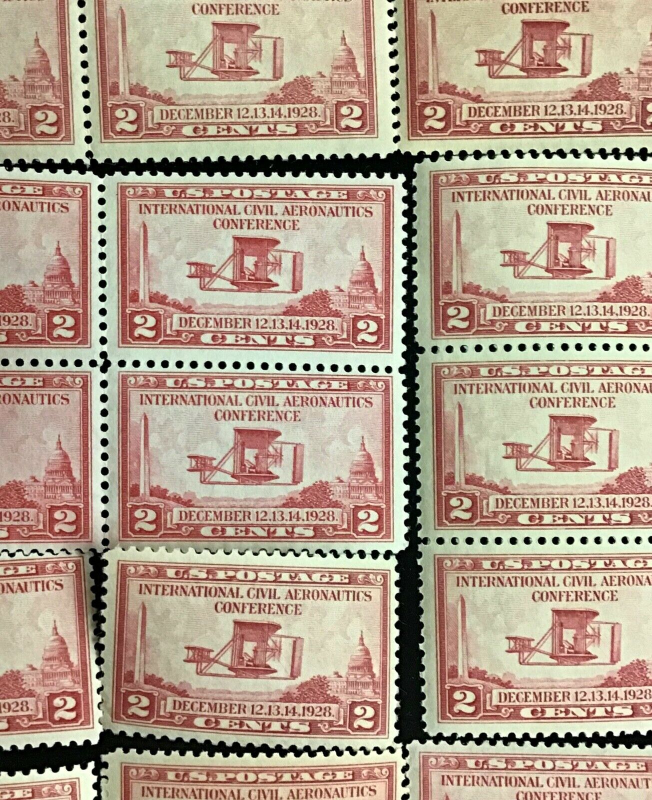 649 Aeronautics Conference Wright’s Brothers Flight 25th Ann. 50 stamps ...