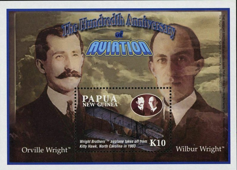 Wright Brothers First Flight Aviation Souvenir Sheet of 1 Stamps MNH ...