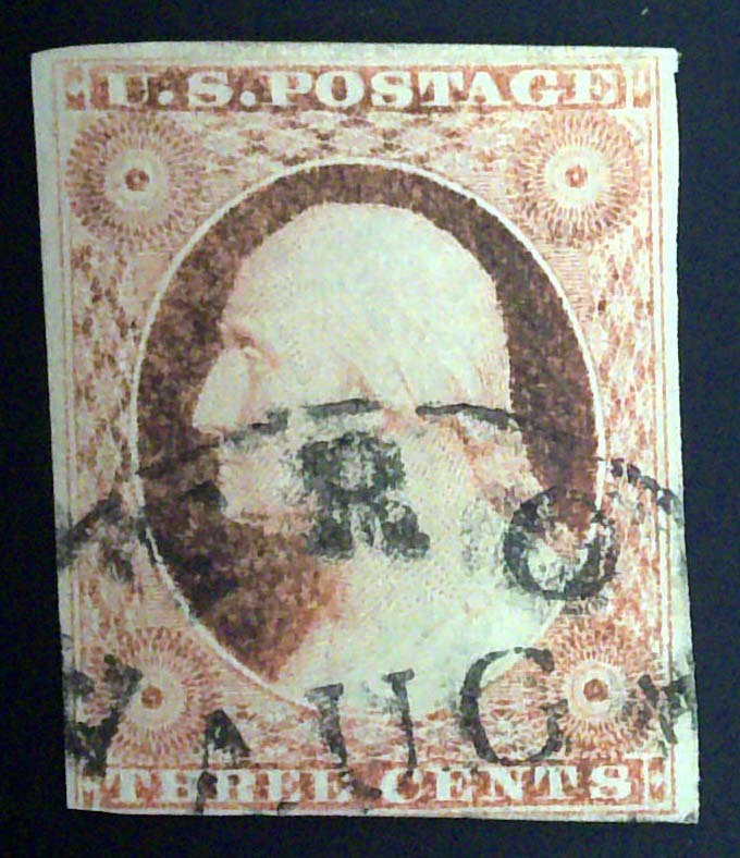 Scott#11A - VF - 3c Dull Red - Washington - Used - Inner RL RC to Recut ...