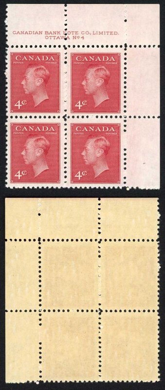 Canada SG417 4c Carmine-lake Plate Block U/M | Canada, Stamp / HipStamp