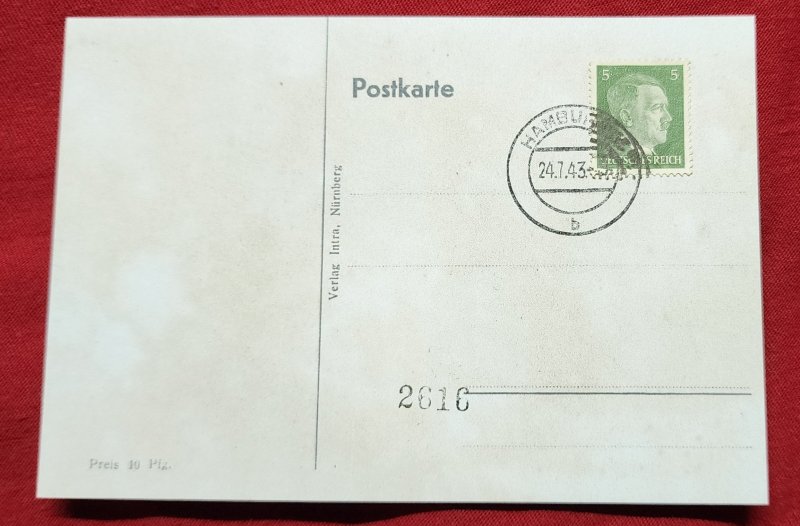 Nazi Germany Third Reich propaganda postcard WWII WW2 German ...