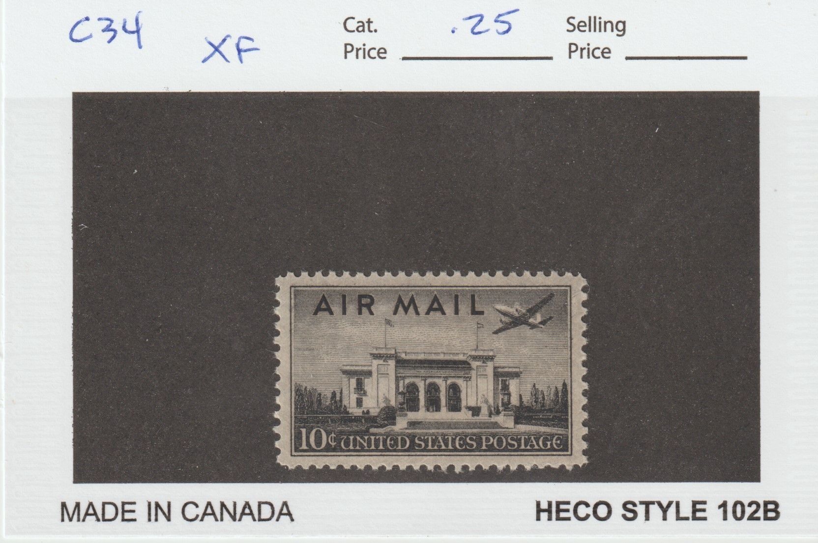 Scott# C34 1947 10c Pan-American Union Building Issue XF/SUP MNH ...