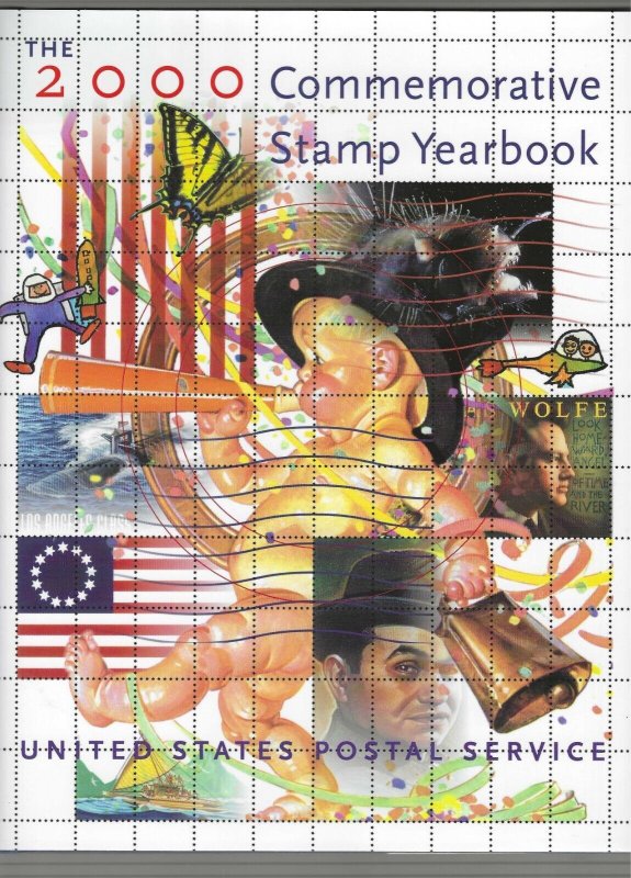 2000 Usps Commemorative Stamp Yearbook - W Sealed PKG of Stamps Free ...