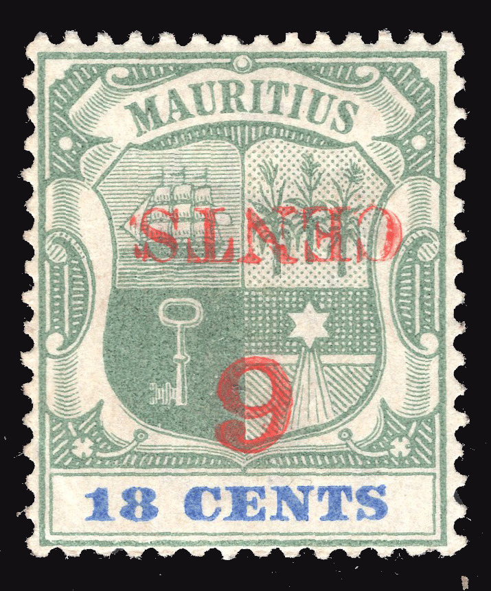 Mauritius SG #134A Surcharge Inverted 1899 Mint OG H £700 LOT #66886 ...