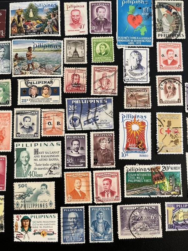 50 Stamp PHILIPPINES Fun Pack // Lot of 50 Different Filipino Stamps ...