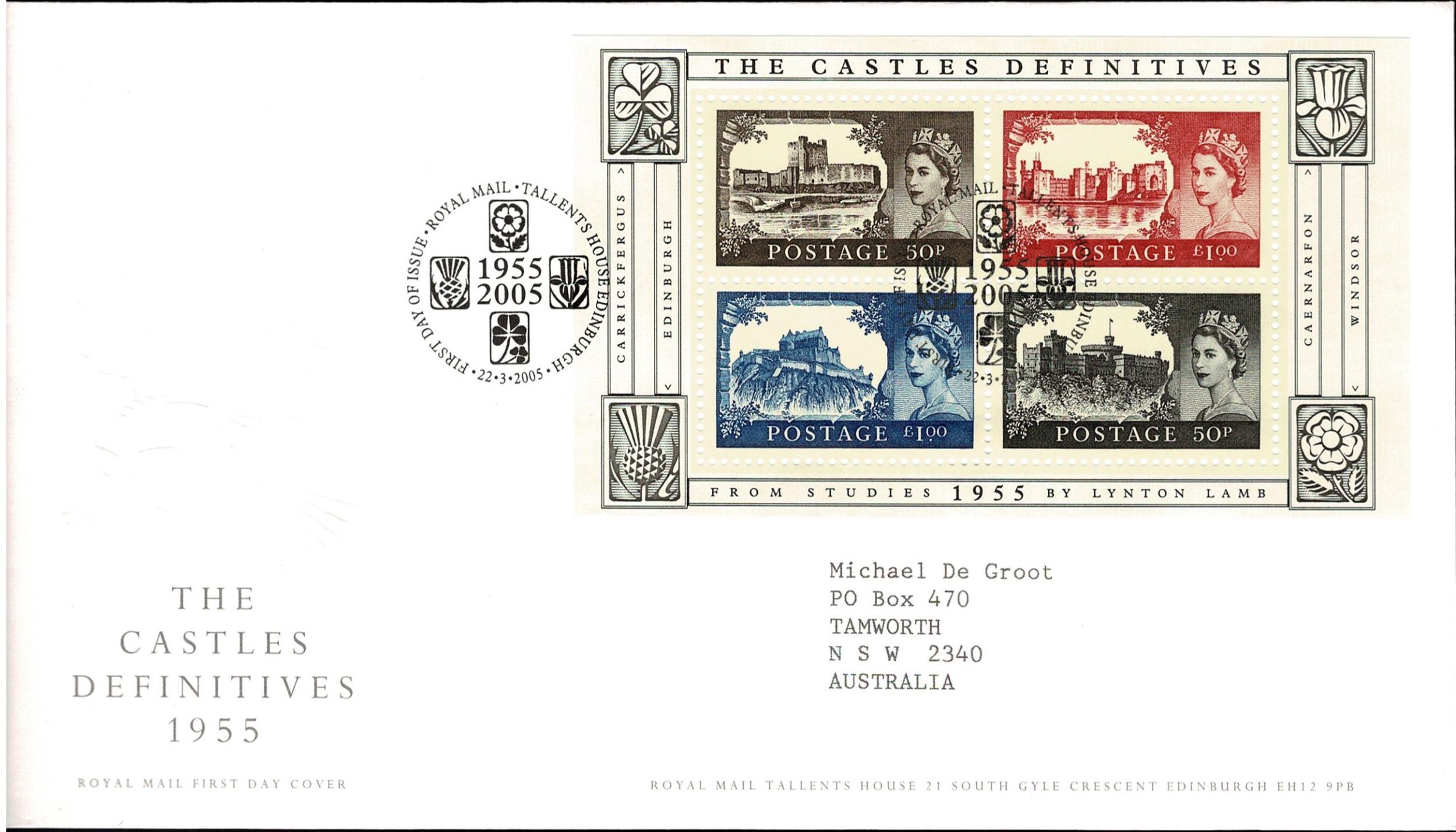 Great Britain 2005 The Castles Definitives 1955 Sheetlet FDC | Great ...