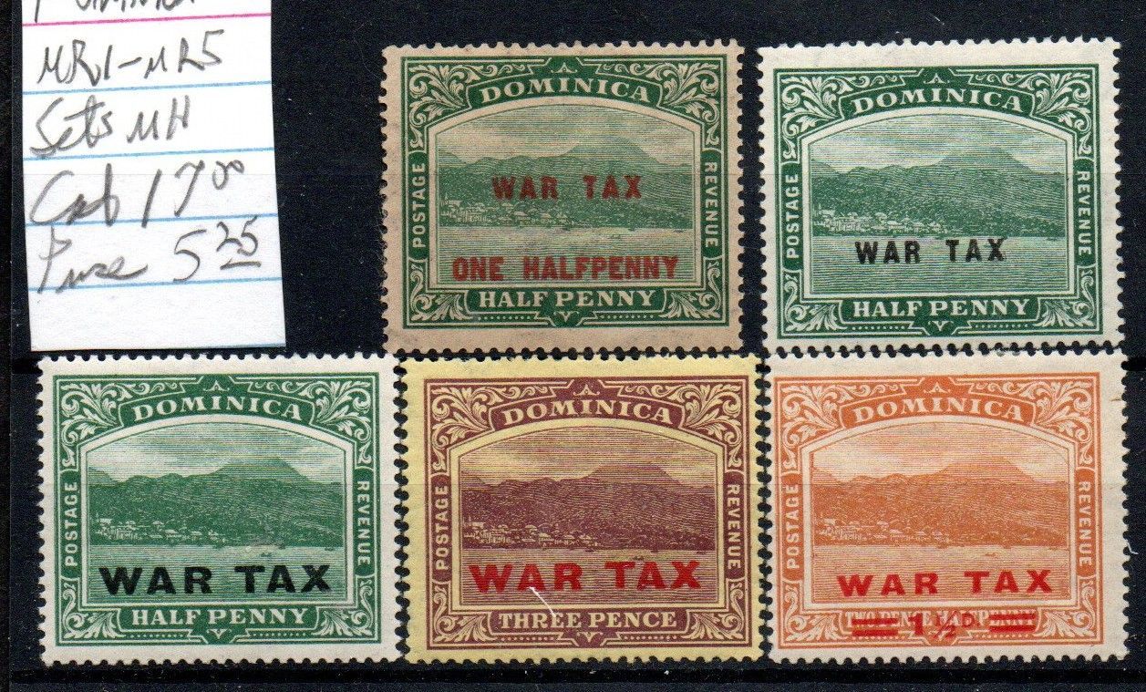 Dominica M1-M5 Sets Mint hinged | Caribbean - Dominica, Military Stamp ...