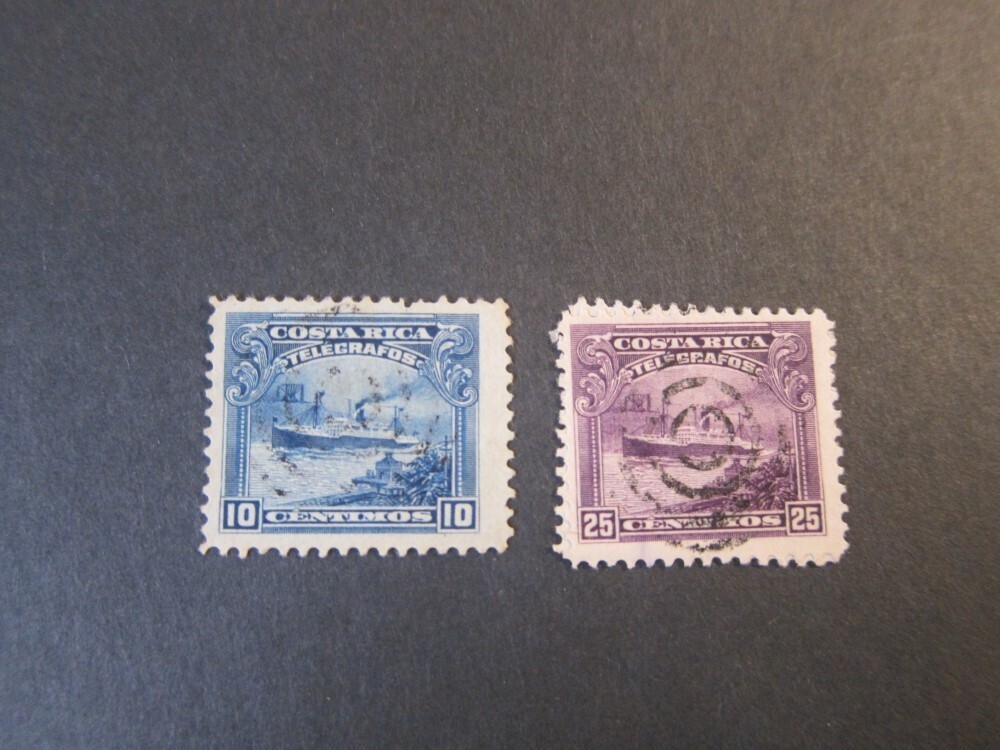 Costa Rica tegraph stamps FU | Central & South America - Costa Rica ...