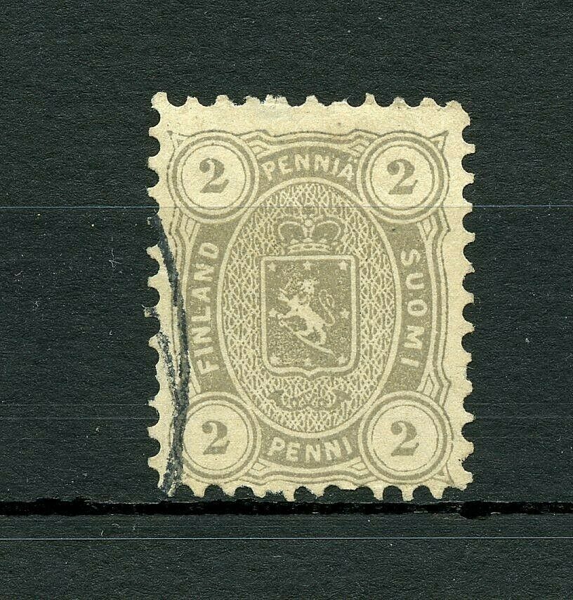 Finland #17 (FI828) Coat of Armsw 2p gray, Perf 11, Used, FVF, CV$70.00 ...