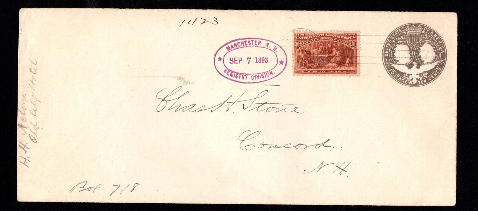 US Stamps #239 #U351 1893 on Cover Used VF PF Cert LOT #89136* | United ...