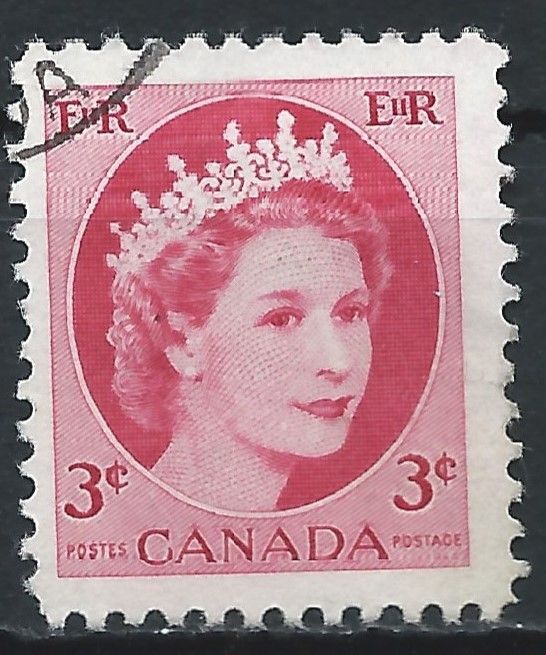 Canada 1954 - 3c Queen Elizabeth definitive - SG465 used | Canada ...