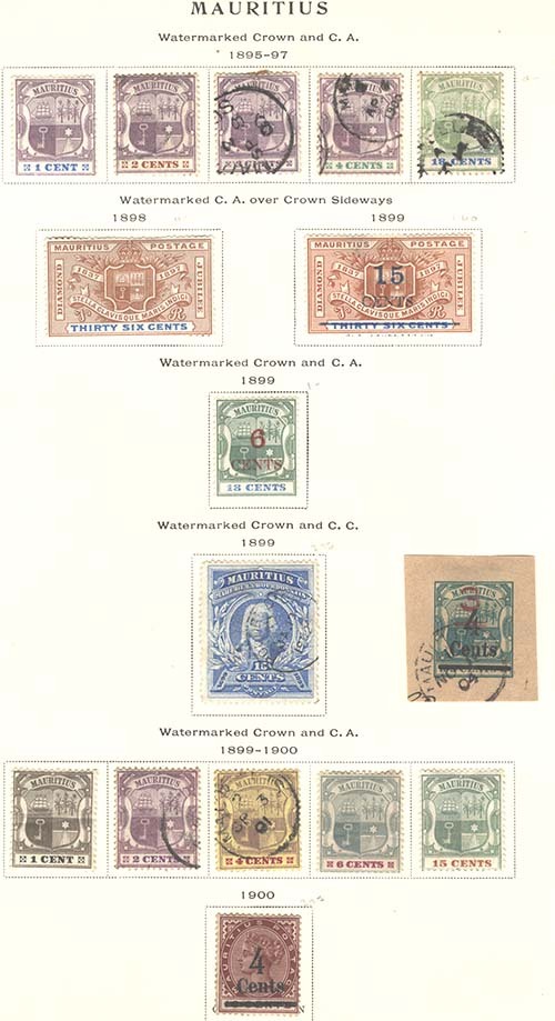 Mauritius 1895-00 m&u range incl 15c sg149 f mint c£100+ | Africa ...