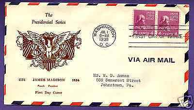 808 Madison 4c Pr. 1938, Mayne'S Cover Service, First... | United ...