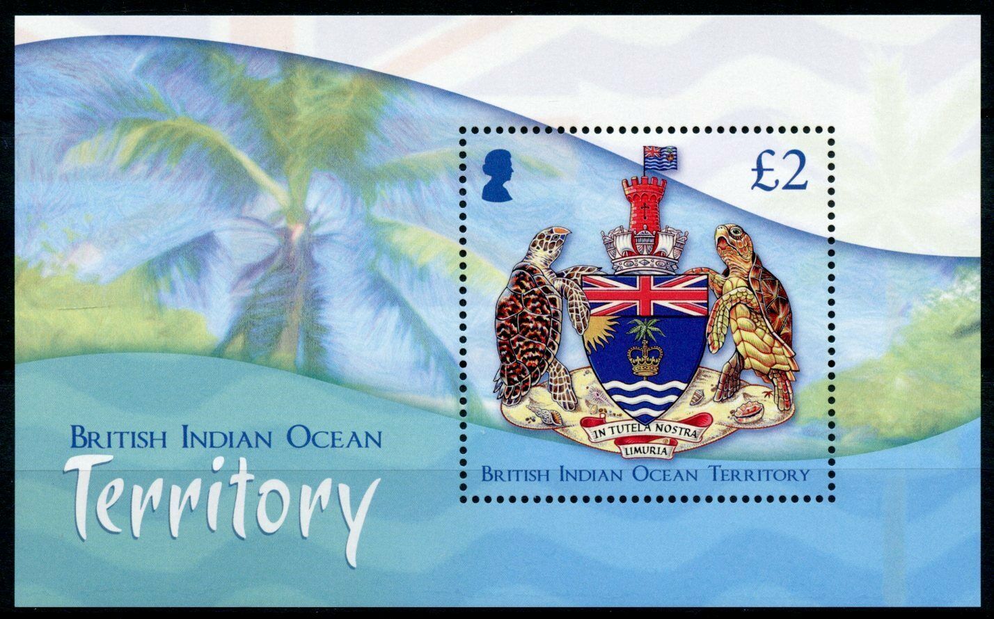 BIOT Coat of Arms Stamps 2014 MNH Crests Turtles CoA 1v M/S | Worldwide ...