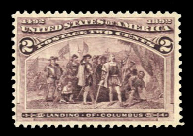 United States, 1893 Columbian Issue #231 Cat$31, 1893 2c brown violet ...